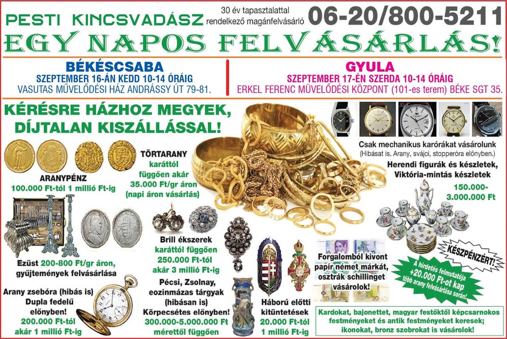 Gyulai Hírlap - Pesti kincsvadász
